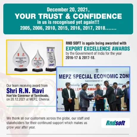 Awards and Accomplishments | RND Softech